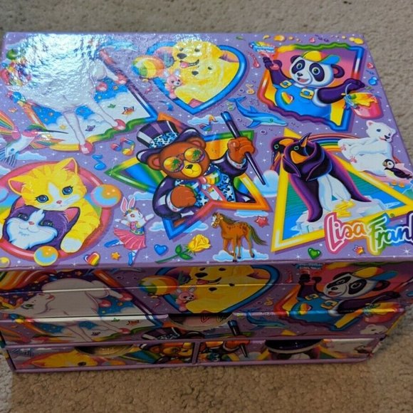 Lisa Frank | Office | Vintage Lisa Frank Jewelry Box Craft Organizer ...